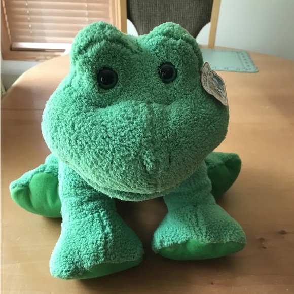 Toys | Cuddle Zone Green Plush Frog 14 Tall Nwt | Poshmark